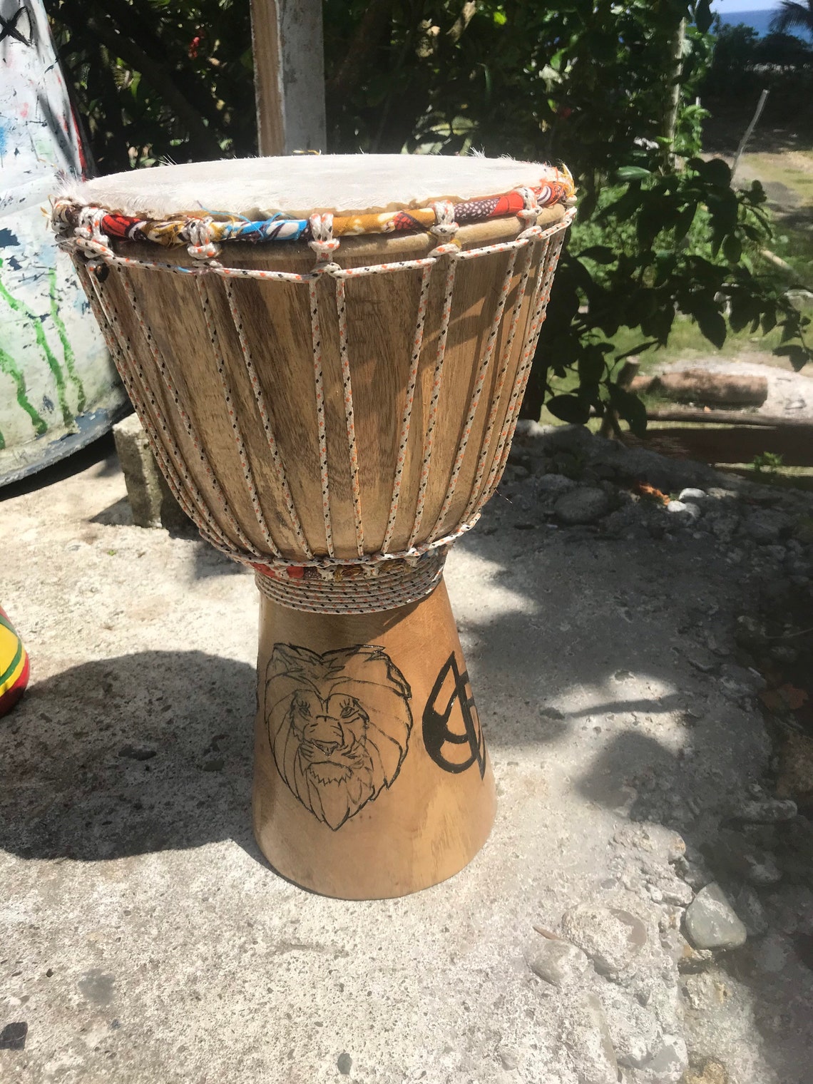 Djembe Drums Carved With Designed or Natural Wood Goat Skin | Etsy