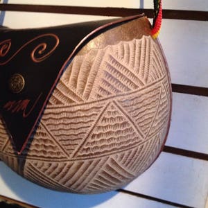 Calabash Handbag XL Carved With Afrodesign. - Etsy