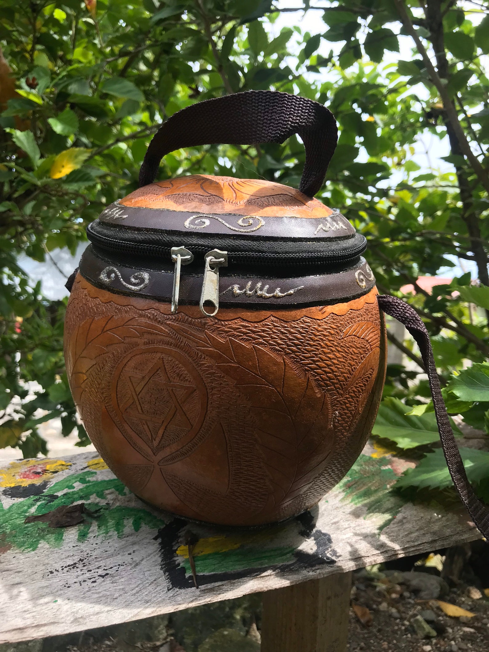 Calabash bag XXL lion/star/Africa/hank | Etsy