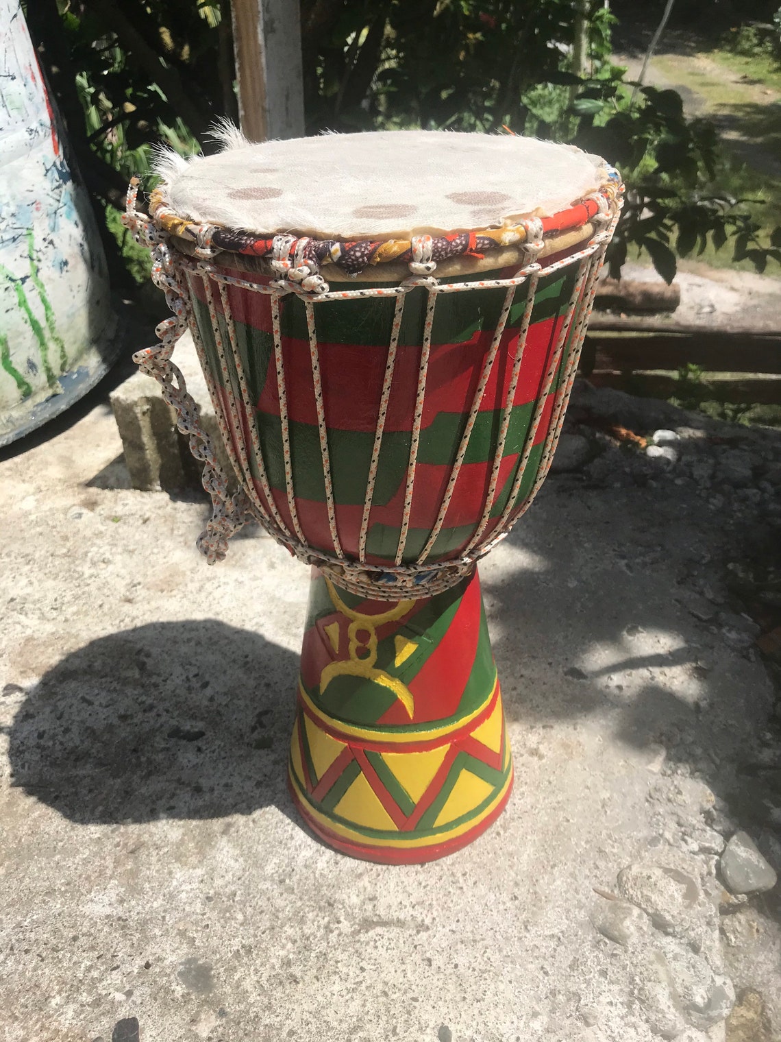 Djembe Drums Carved With Designed or Natural Wood Goat Skin | Etsy