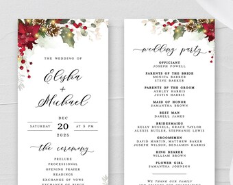 Christmas Program Template - Etsy