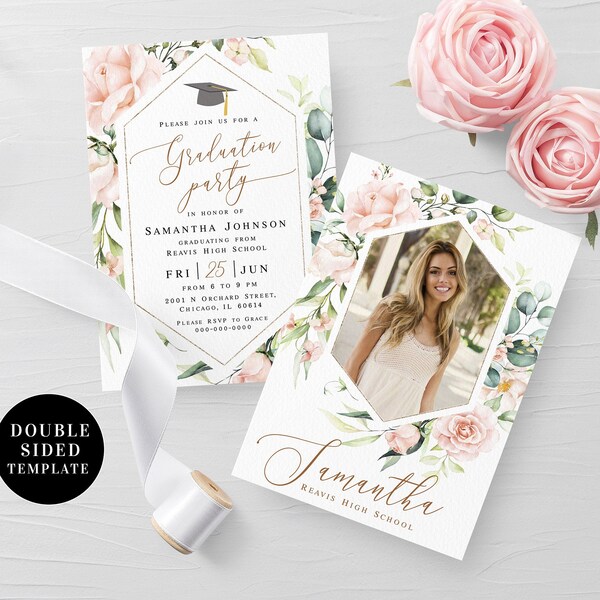 Graduation Double Invitation - Etsy