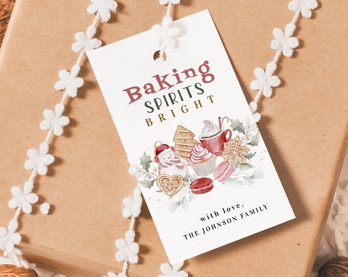 Watercolor Wreath Christmas Gift Tags - Etsy