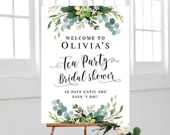 Tea Party Welcome Sign Template - Etsy