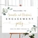 Welcome Sign Fully Editable Template Engagement Party Welcome - Etsy