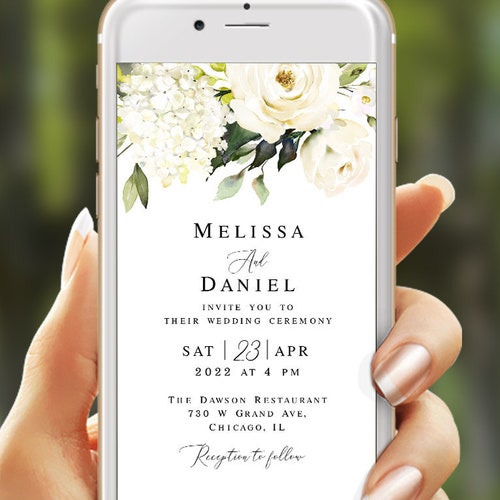 Electronic Wedding Invitation Template Text Message Invite - Etsy