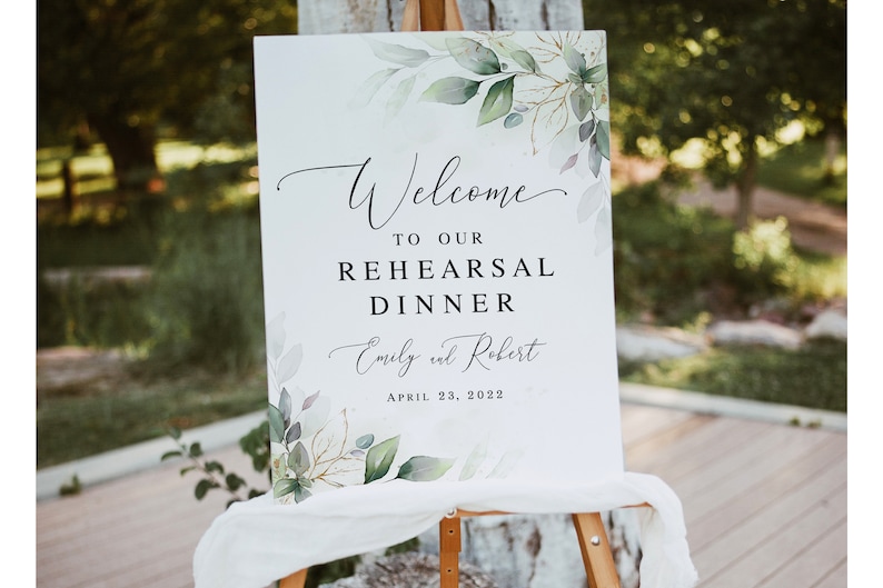 Rehearsal Dinner Welcome Sign Template Editable Welcome Poster - Etsy