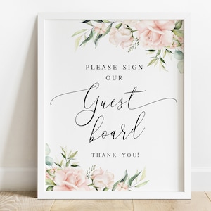 Please Sign Our Guest Board Sign Template Editable Wedding - Etsy