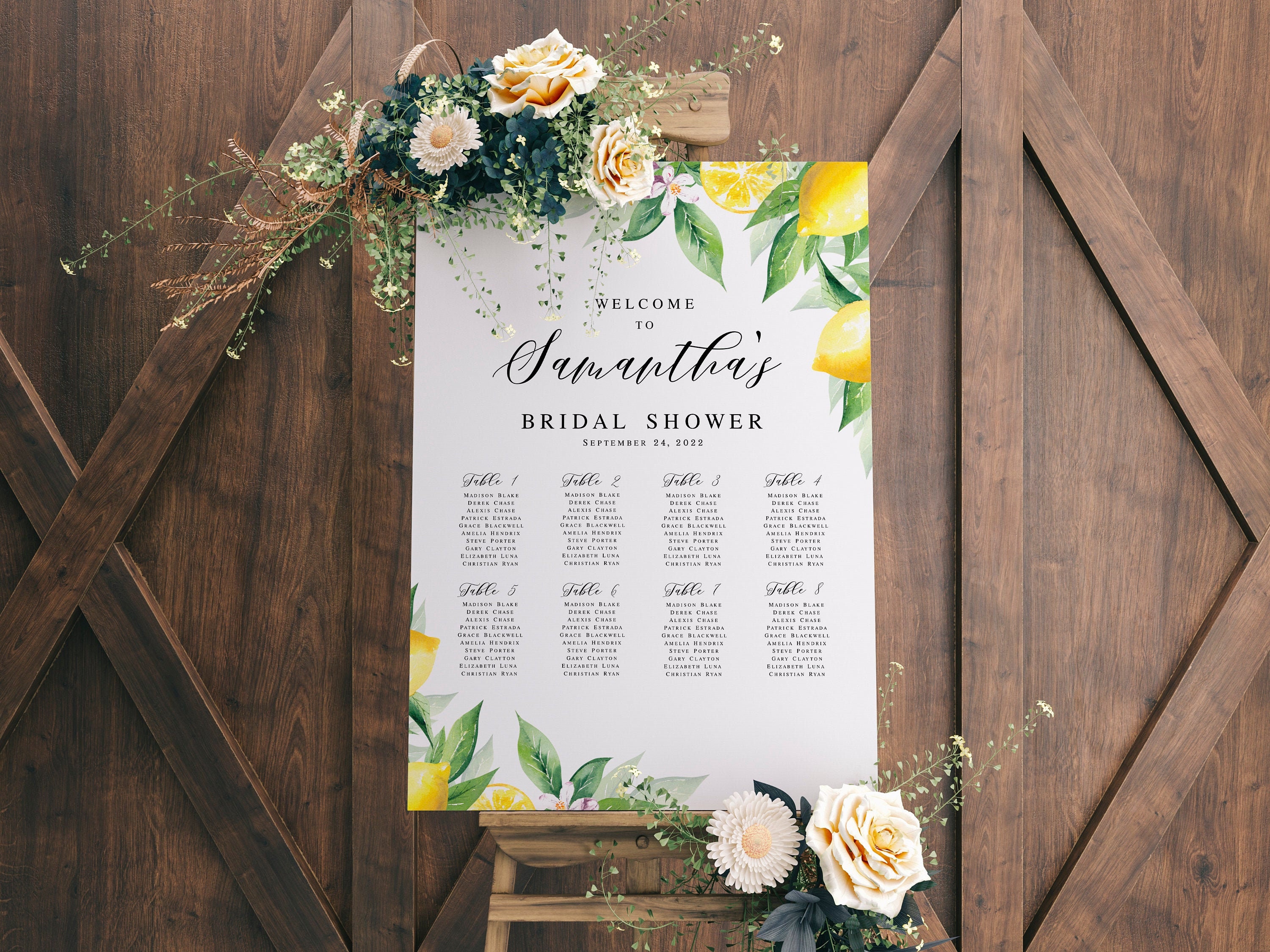 Small Seating Chart Editing Template Welcome Bridal Shower - Etsy