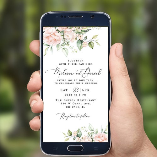 Electronic Reception Party Invitation Template Text Message - Etsy