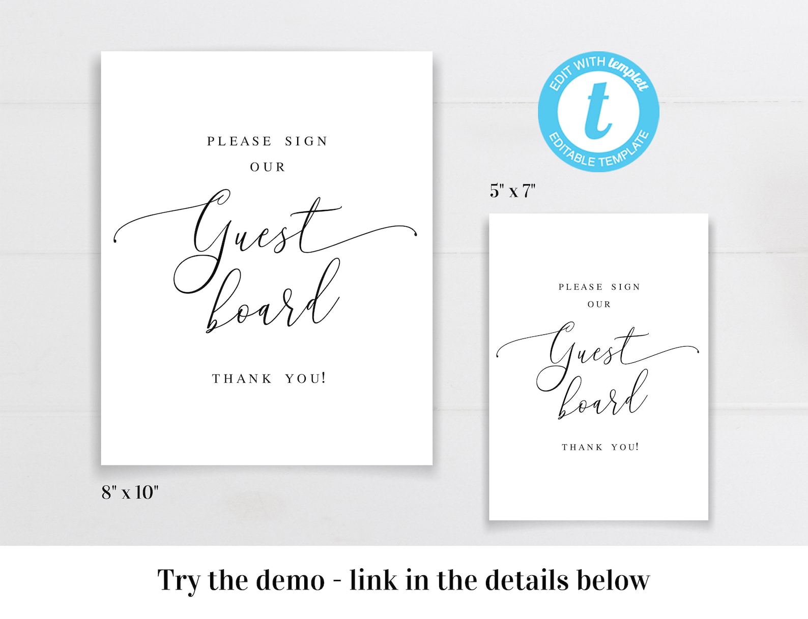 Please Sign Our Guest Board Sign Editable Template Wedding | Etsy