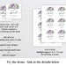 Double Sided Round Gift Tag Editable Template Purple Favor Tag ...