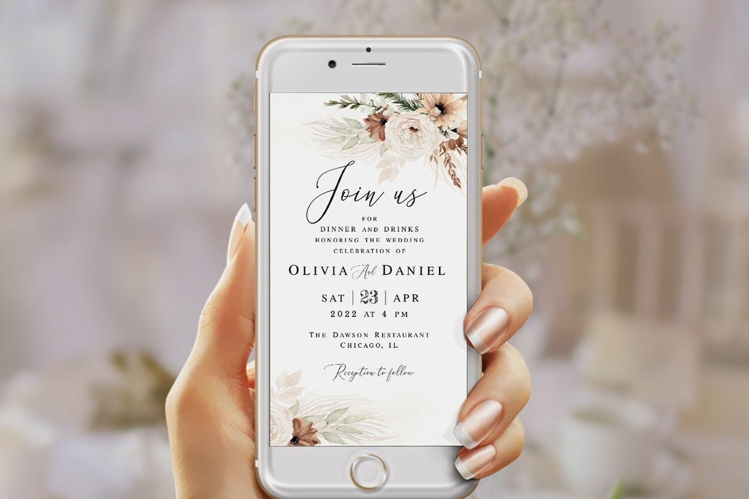 Electronic Wedding Invitation Template Text Message Editable Invite ...