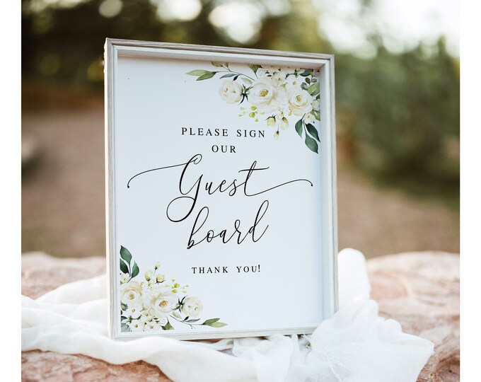 Custom Summer Floral Wedding Guest Book, Instax Wedding Guest Book ...