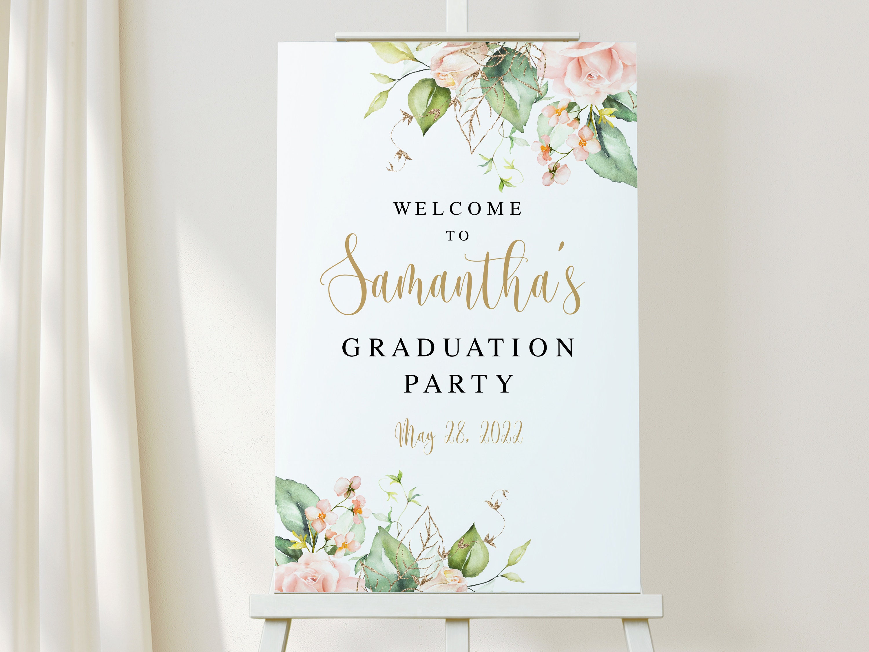 Graduation Party Welcome Sign Editable Template Printable - Etsy