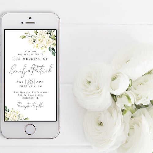 Electronic Wedding Invitation Template Text Message Invite - Etsy