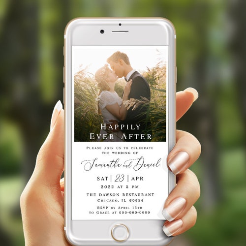 Electronic Reception Party Invitation Template Text Message - Etsy