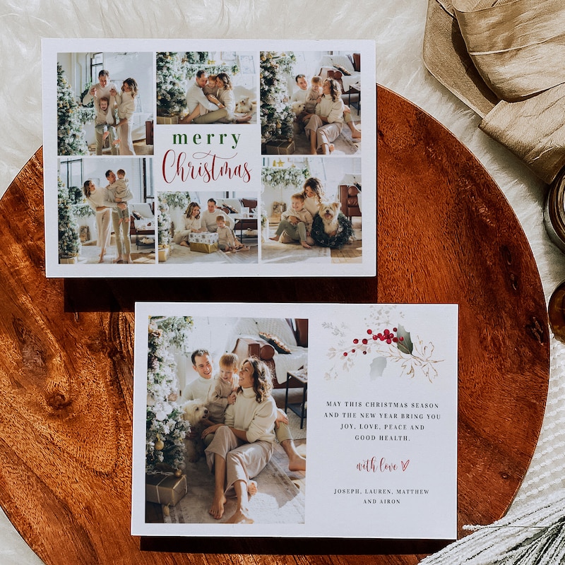 Christmas Cards With Photo on Front and Back - Etsy