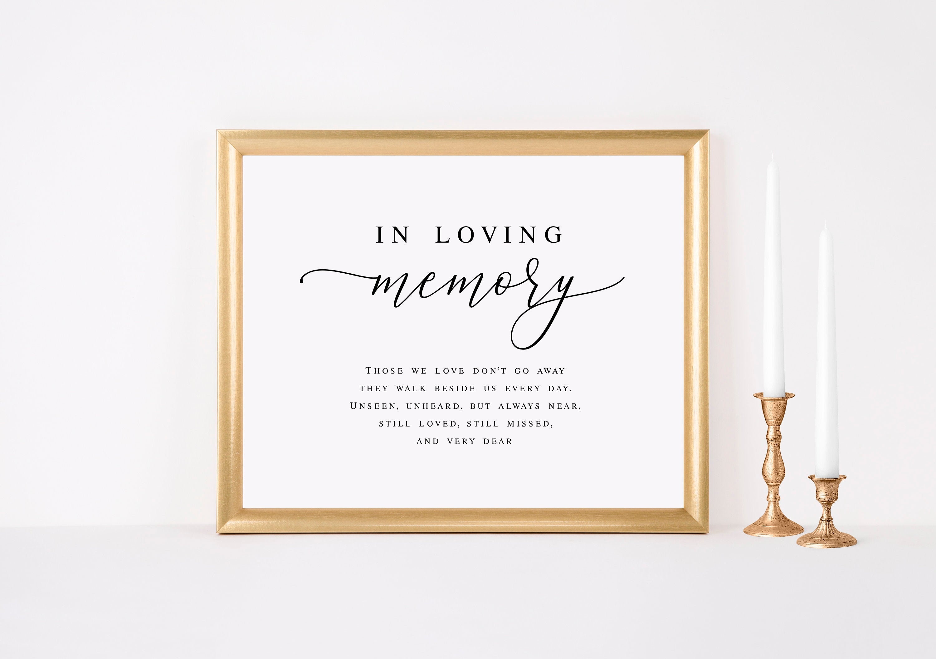 In Loving Memory Sign Printable Remembrance Sign Fully - Etsy