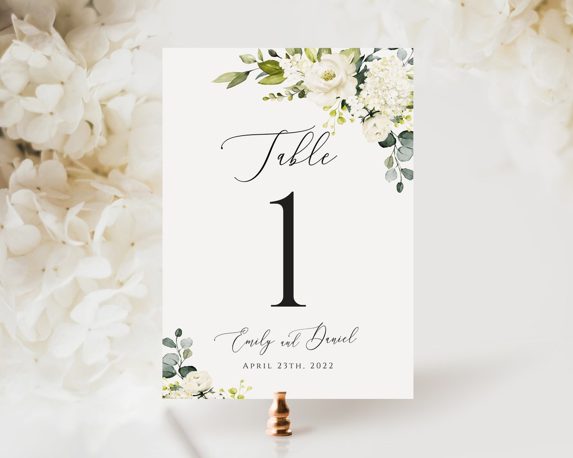 Table Numbers Template Printable Editable Table Card With - Etsy