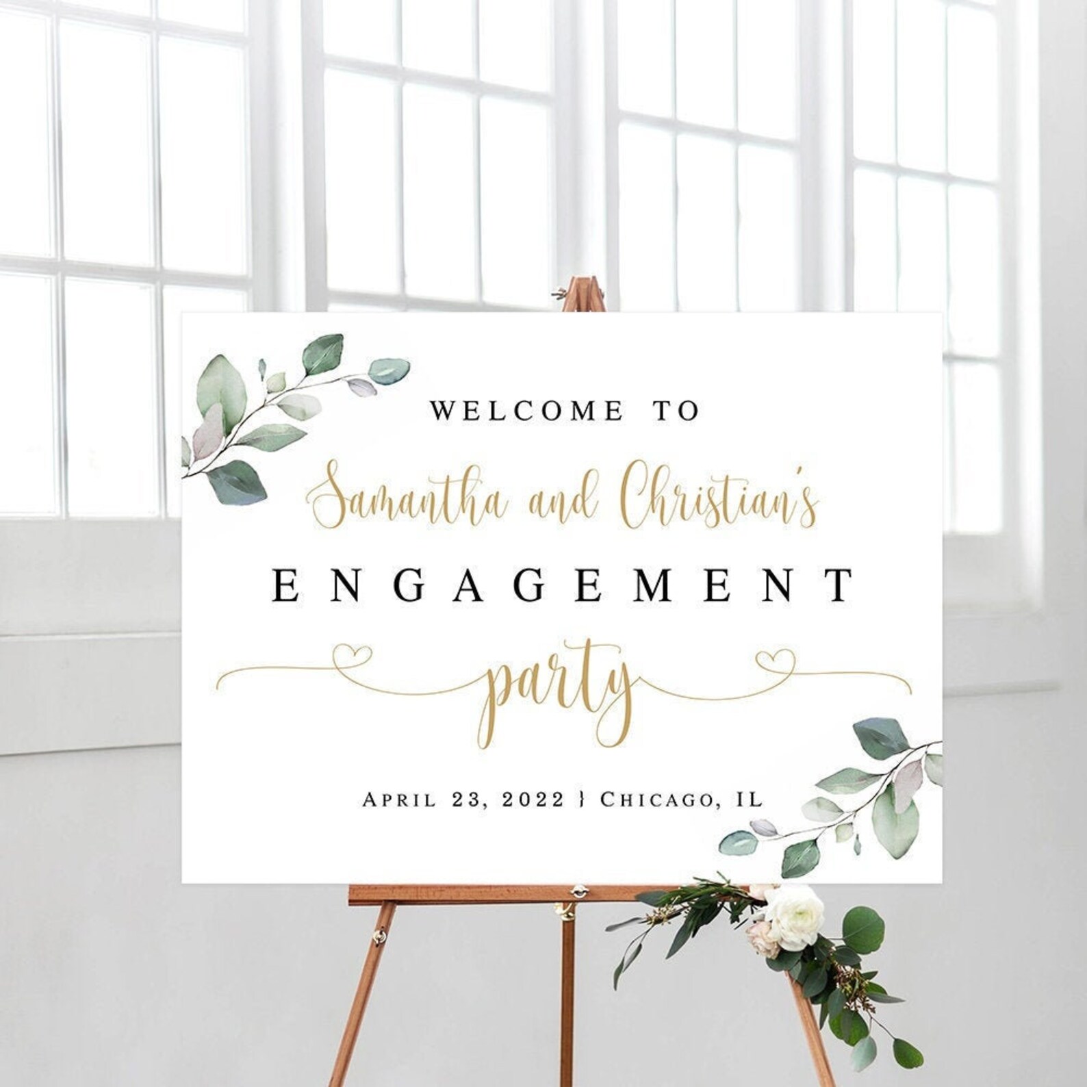 Welcome Sign Fully Editable Template Engagement Party Welcome | Etsy