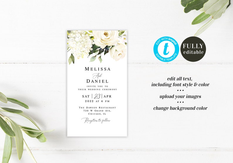 Electronic Wedding Invitation Template Text Message Invite - Etsy