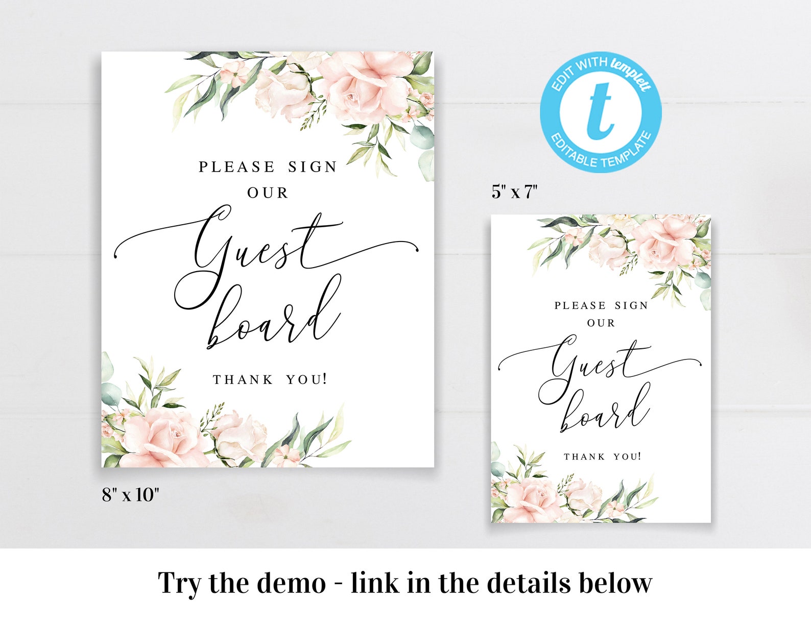 Please Sign Our Guest Board Sign Editable Template Wedding - Etsy