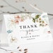 Summer Thank You Card Template Editable Floral Thank You Cards ...