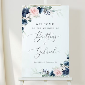 Blue Welcome Sign Template Editable Welcome Sign Welcome Board ...