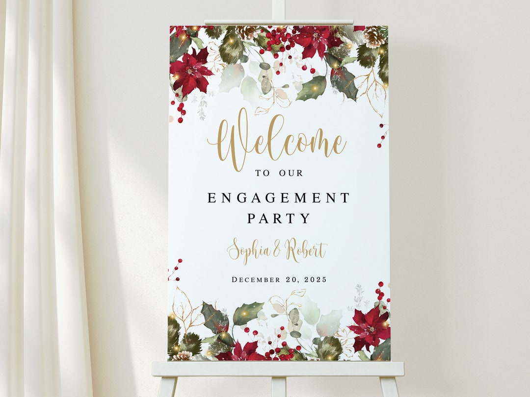 Welcome Engagement Party Poster Template Editable Welcome Sign ...