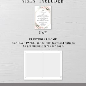 Pink Flowers Menu Template Printable Editable Floral Menu Printable ...