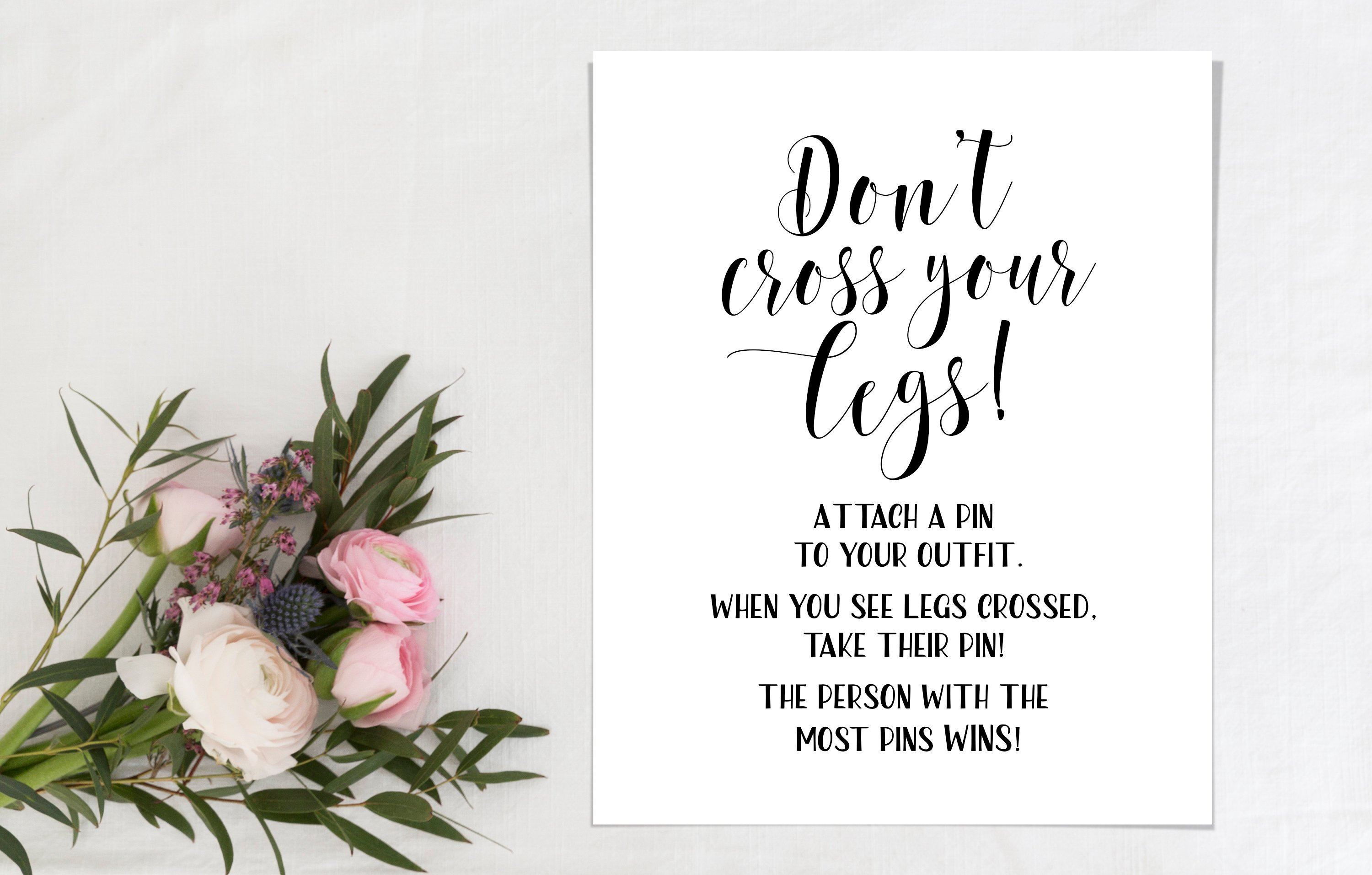 Don't Cross Your Legs Game Baby Shower Games Editable Baby Games ...