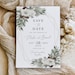 Winter Save the Date Template Printable Editable Boho Wedding - Etsy