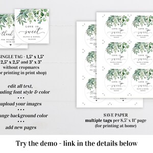 Double Sided Round Gift Tag Template Cupcake Topper Labels Editable Tag ...