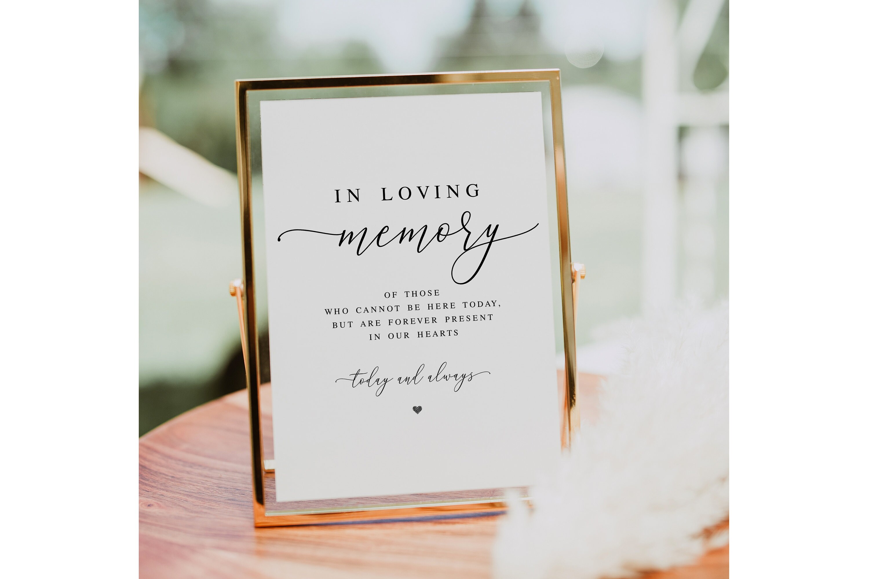 In Loving Memory Sign Editable Memory Sign Template Wedding Remembrance ...