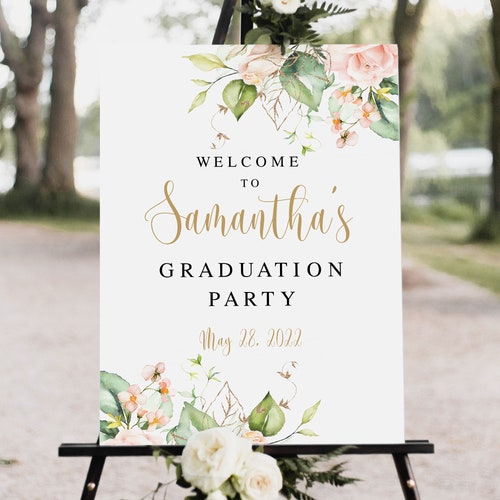 Editable Graduation Party Welcome Sign Template Graduation - Etsy
