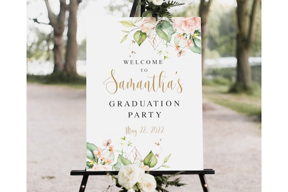 Graduation Party Welcome Sign Editable Template Printable - Etsy