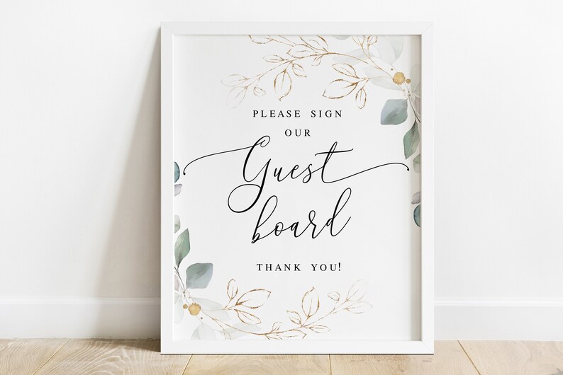 Guest Board Sign Printable Editable Template Wedding Guest - Etsy