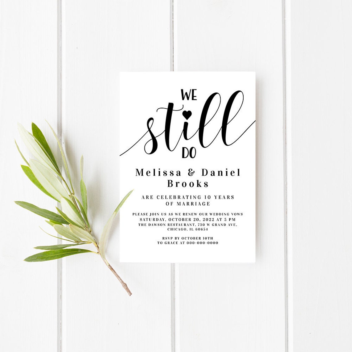 We Still Do Invitation Fully Editable Template Wedding Vow - Etsy