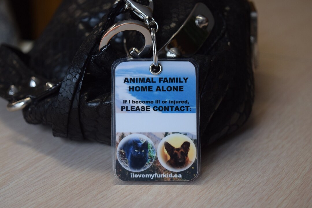 My Dogs Are Home Alone, My Cats Are Home Alone, Pet Emergency Keychain ...