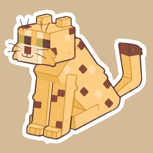 Minecraft Cats, Ocelot Sticker - Etsy