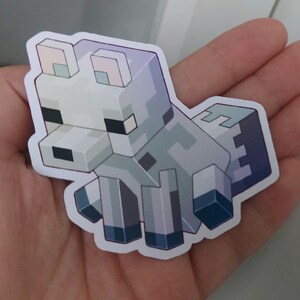 Minecraft Fox/arctic Fox Sticker, Glossy, Stickers for Decorating - Etsy