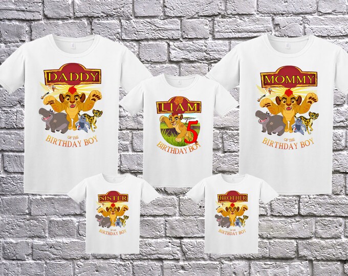 The Lion Guard Family White Shirts, the Lion Guard Matching Family ...
