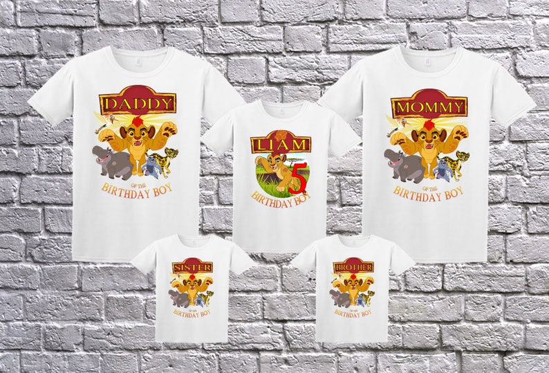 The Lion Guard Family Shirts the Lion Guard Family Birthday - Etsy