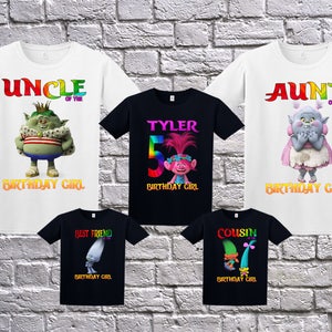 Branch Birthday Shirt, Trolls Birthday T-shirt, Custom Trolls Shirt ...