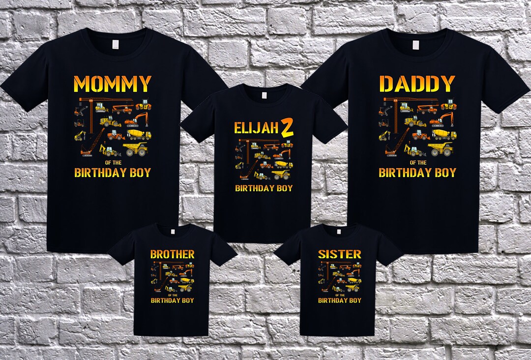 Construction Birthday Shirt, Construction Custom T-shirt, Construction ...