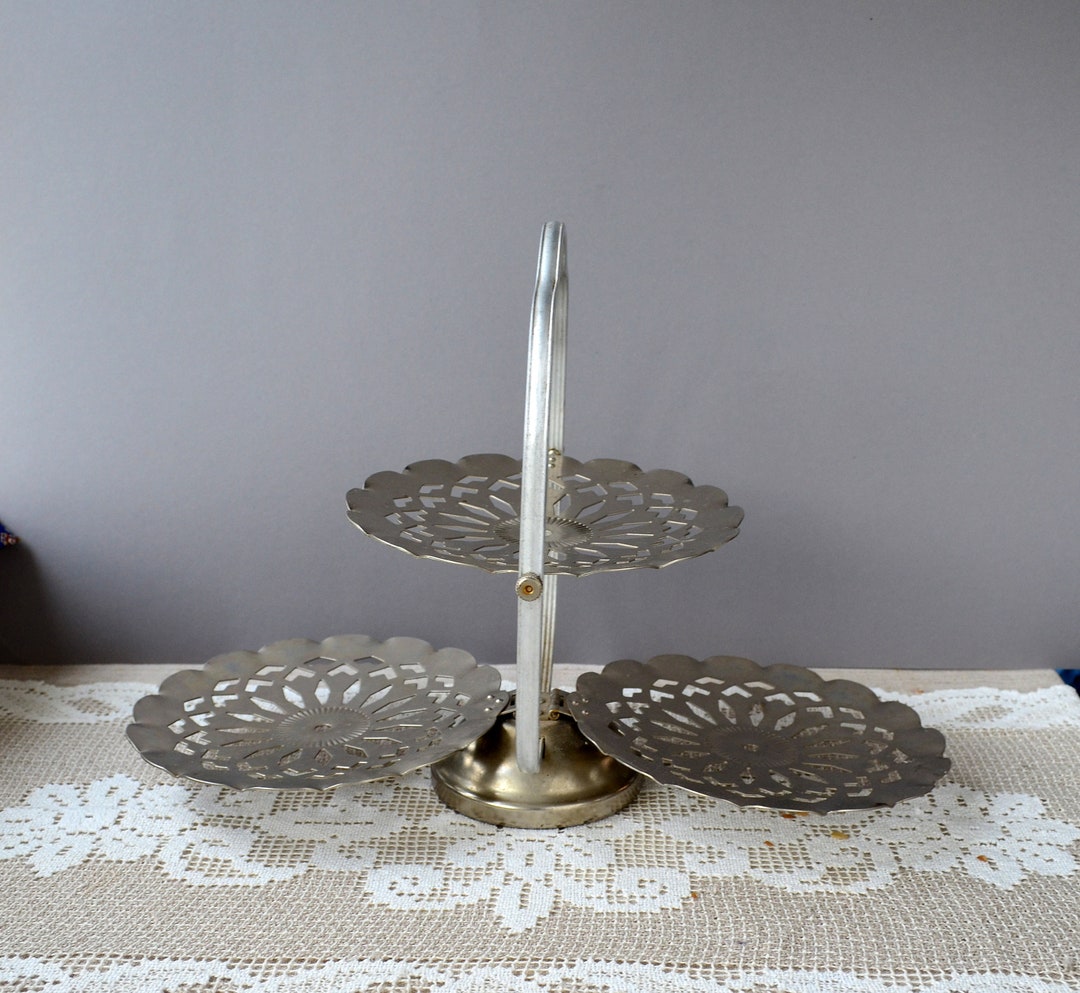 3 Tier Stand Metal Serving Plate Dessert Cake Stand Сandy Dish ...