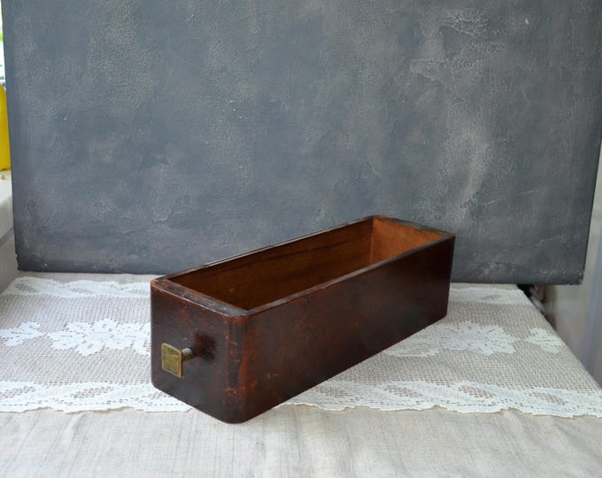 Rustic Wood Sewing Treadle Machine Drawer Wooden Display Storage Box ...