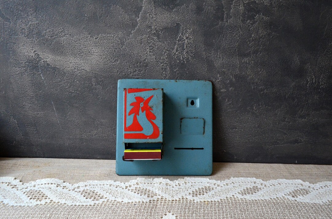 Wall Hanging Metal Matchbox Holder Small Kitchen Shelf Matchstick ...