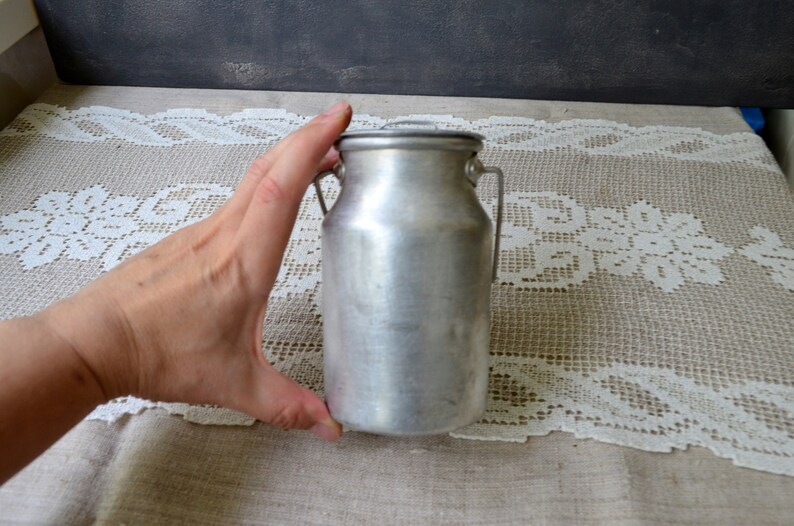 Small Aluminum Milk Can Metal Cream Can Milk Container Dairy - Etsy